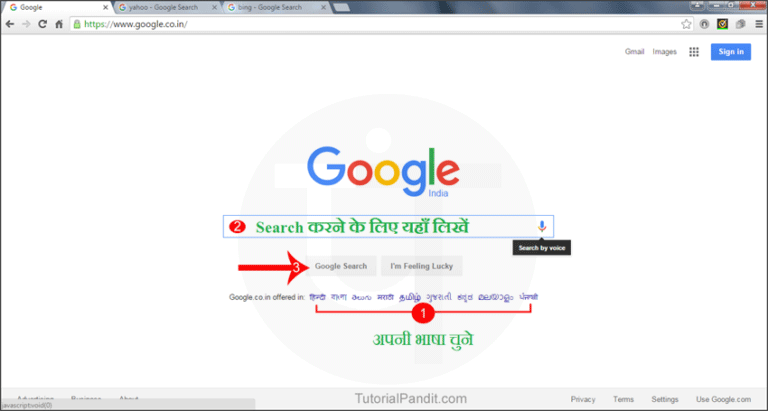 Internet पर जानकारी सूचना Search कैसे करें - TutorialPandit.