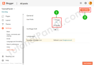 Blogger Profile Change कैसे करें - TutorialPandit.