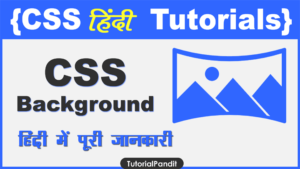 CSS Background in Hindi की पूरी जानकारी - TutorialPandit.